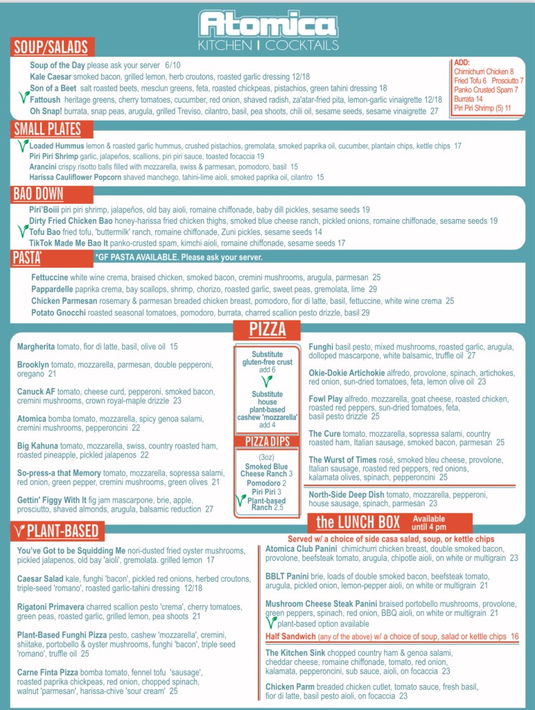 Canadá: Restaurante italiano Atomica Kitchen em Kingston - Viajonários